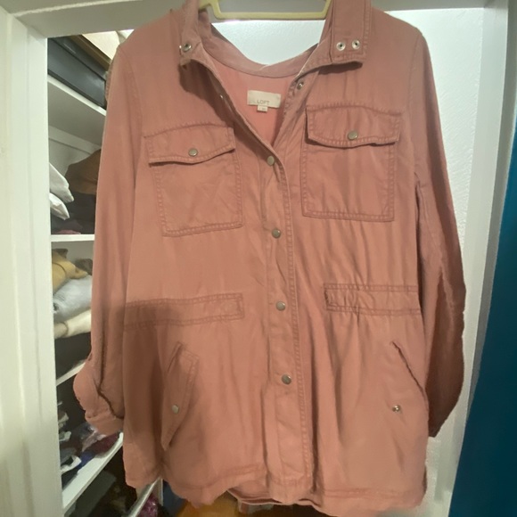 LOFT | Jackets & Coats | Loft Pink Utility Jacket | Poshmark